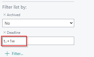 Dynamic date filters - PrintVis Documentation